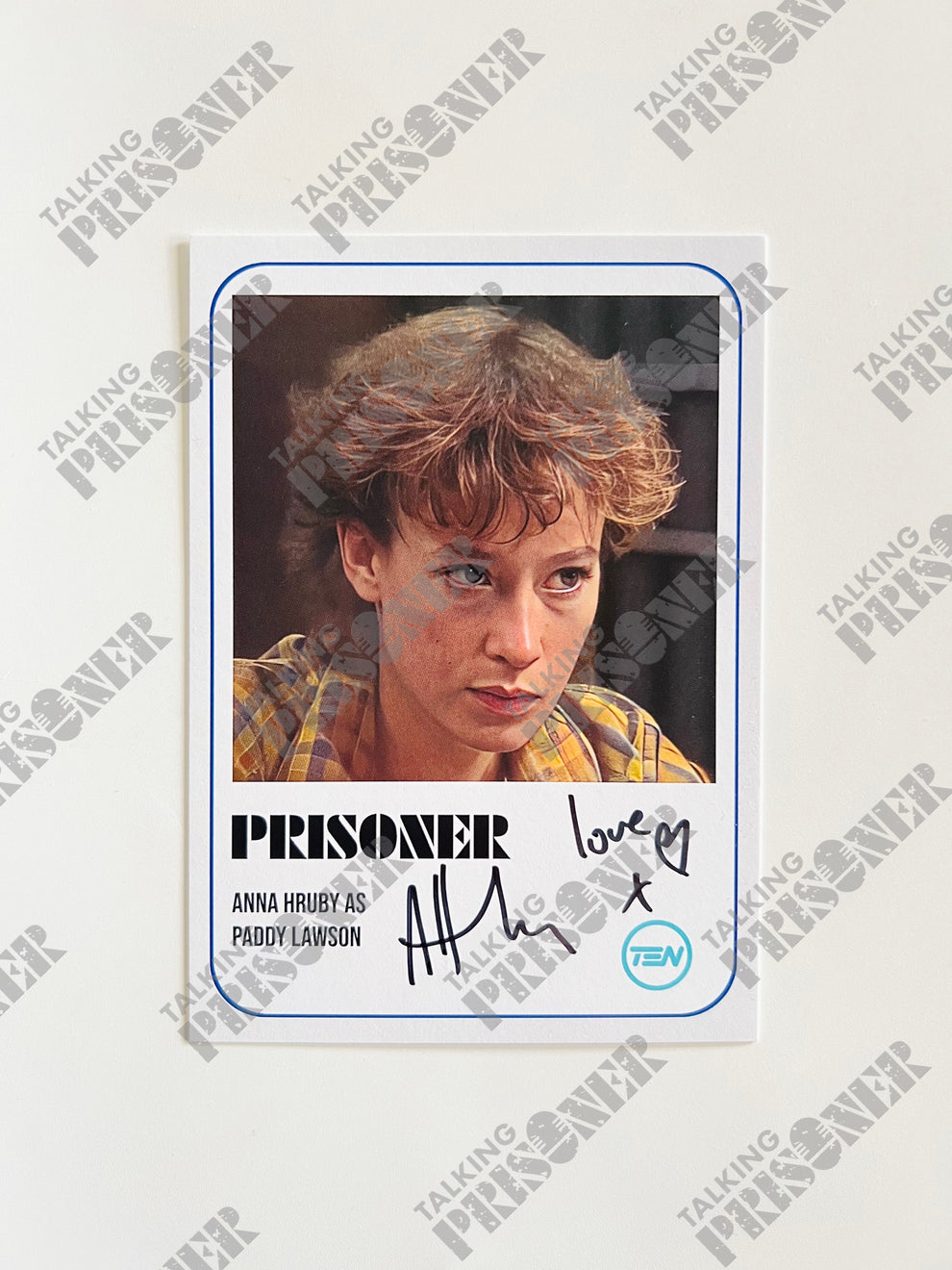 Prisoner Fan Card - Anna Hruby as 'Paddy Lawson' (Signed & Inscribed ...